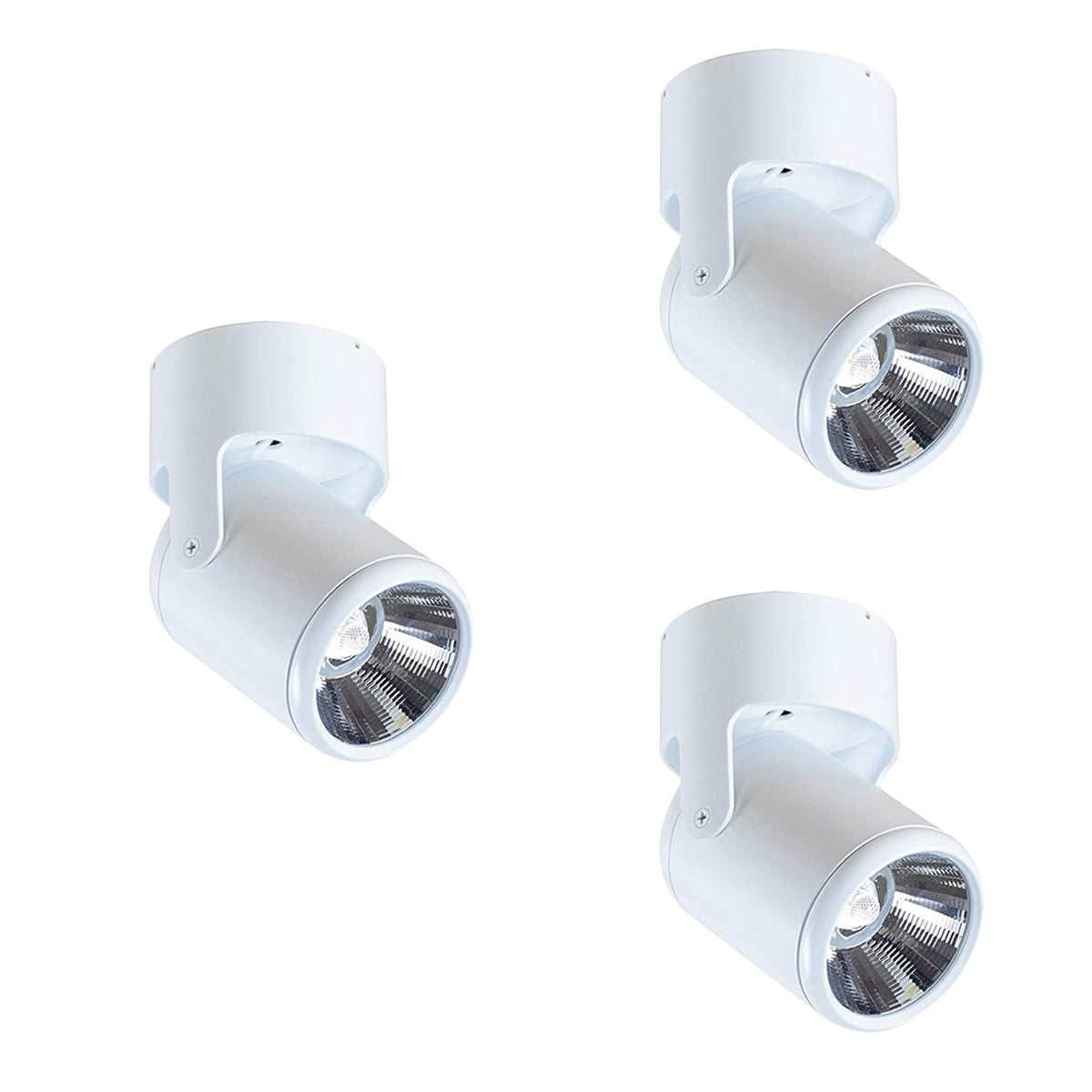 MLINS 3pcs Indoor 85-265V 7W LED Spotlight Adjustable Ceiling Downlight ...