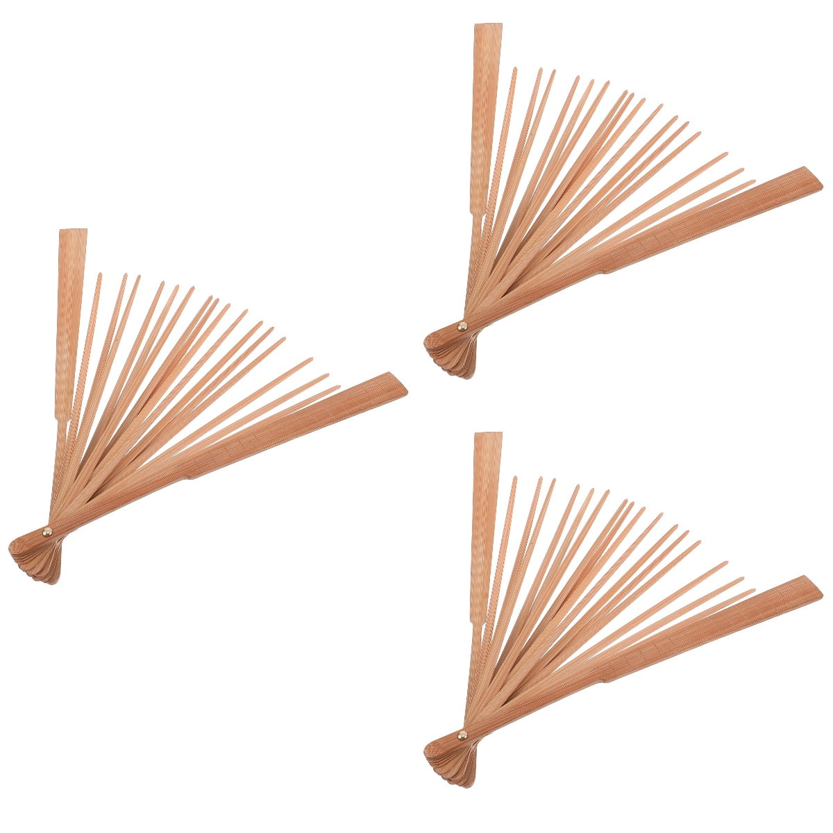 MLINS 3pcs Japanese Bamboo Hand Fan Frame - DIY Wood Fan Frame Kit Hand ...