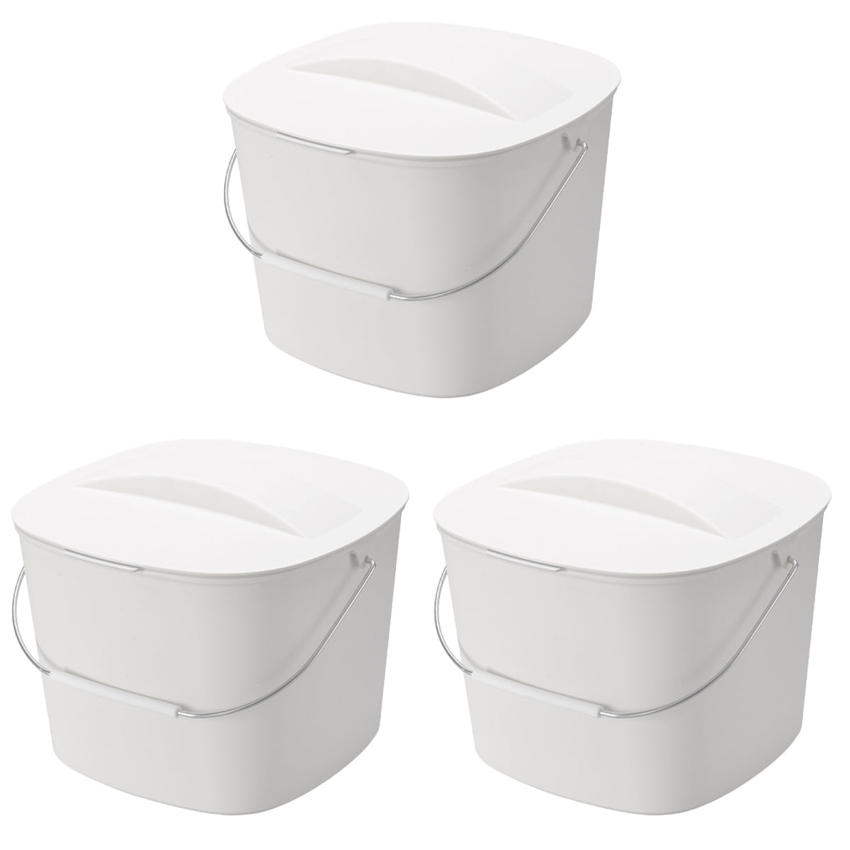 MLINS 3pcs Kitchen Countertop Trash Can Dry And Wet Separation Kitchen ...