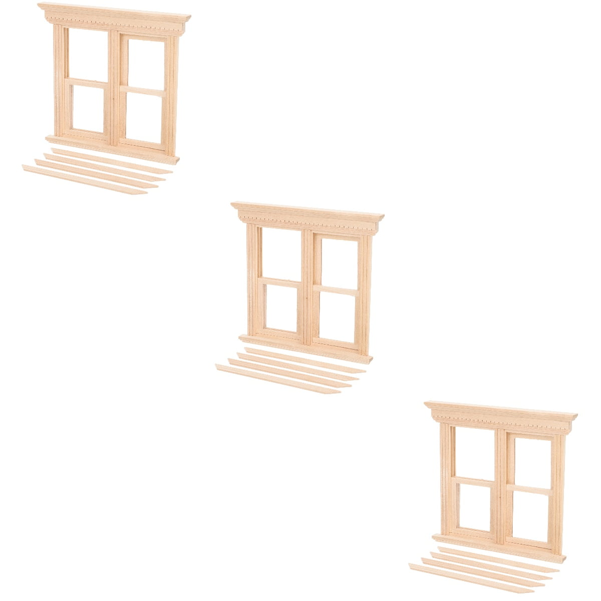 MLINS 3pcs Miniature Window Frame 1: 12 Model Furniture Miniature ...