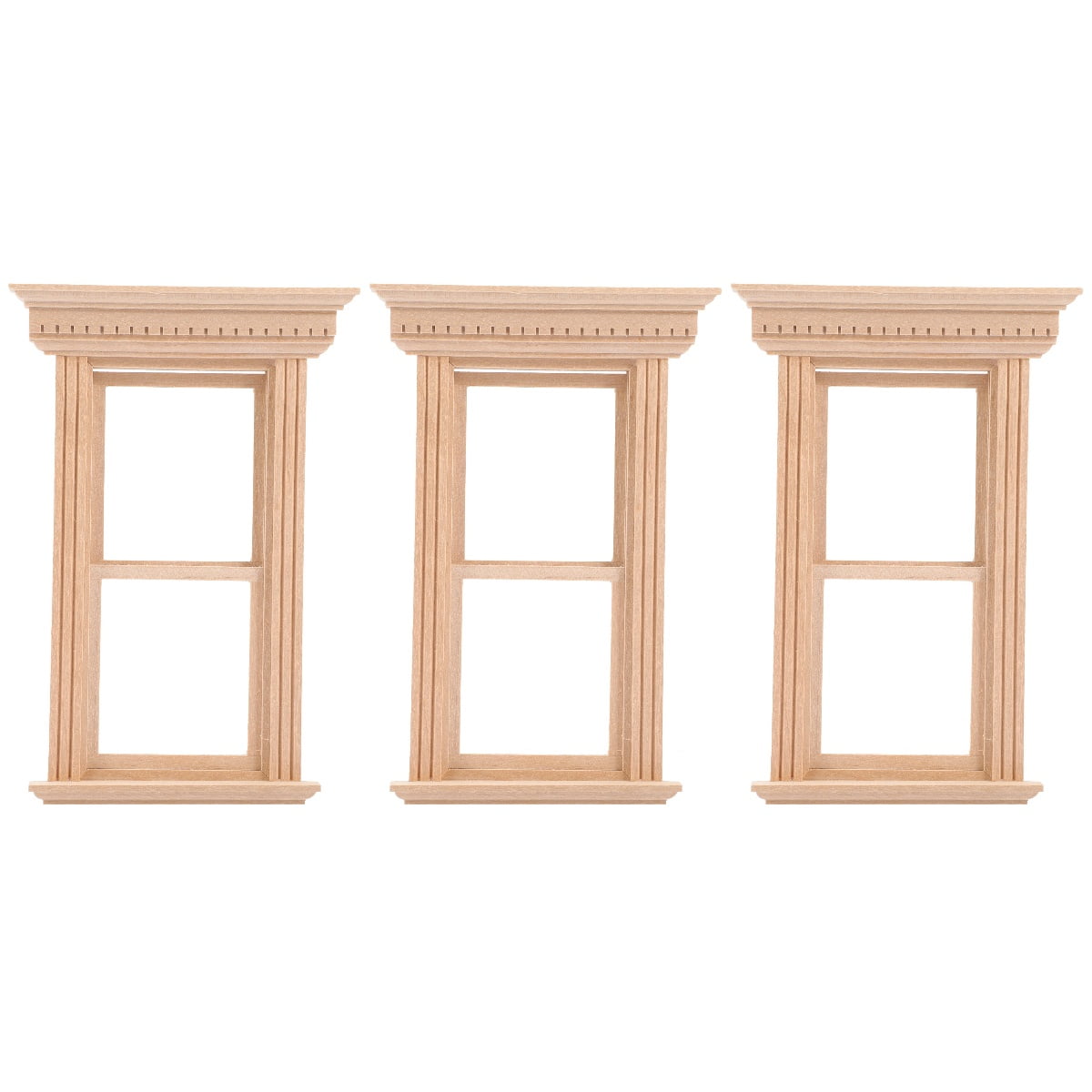 MLINS 3pcs Miniature Window Frame Doll House Simulation Furniture ...