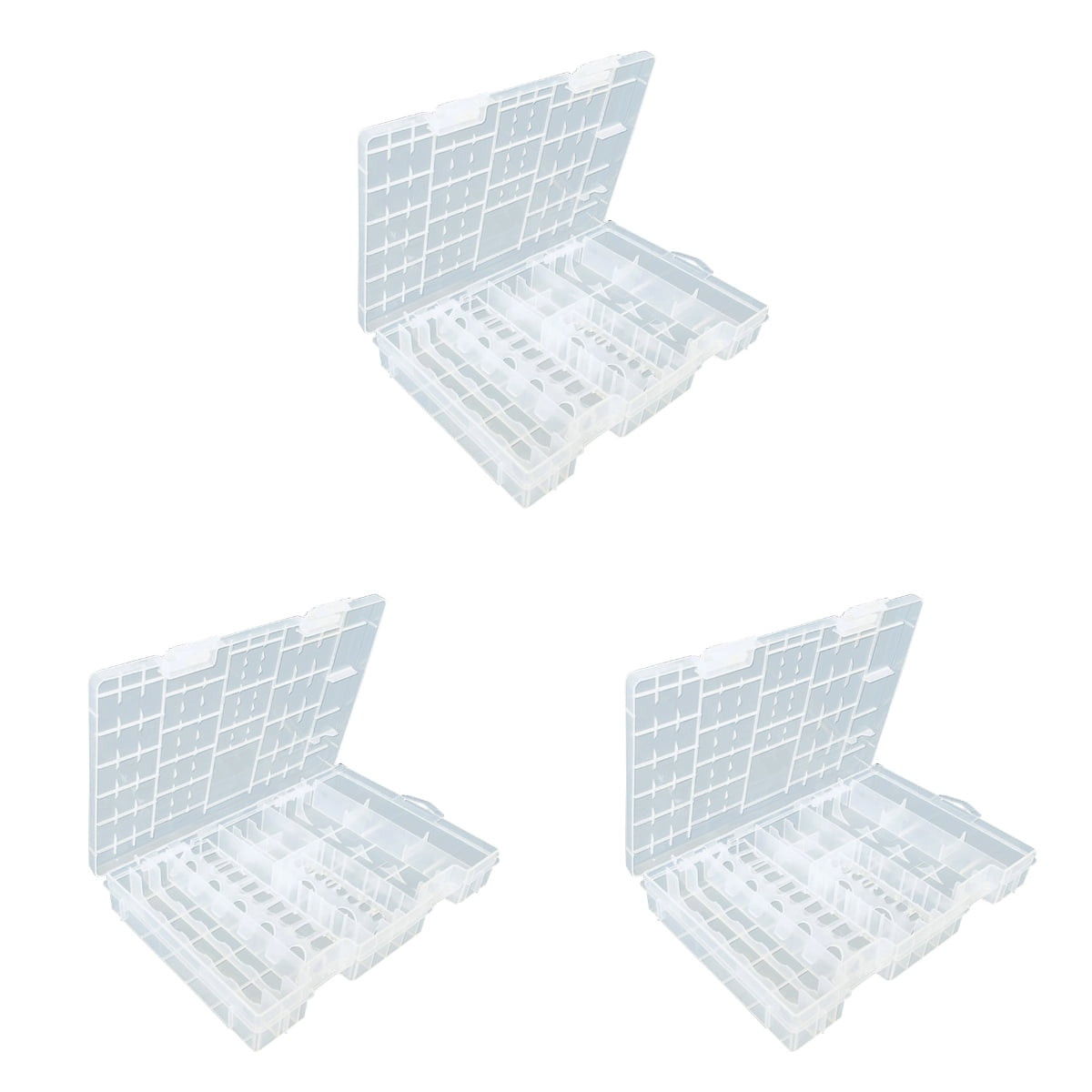 MLINS 3pcs Multifunctional Clear Portable Hard Plastic Battery Storage ...