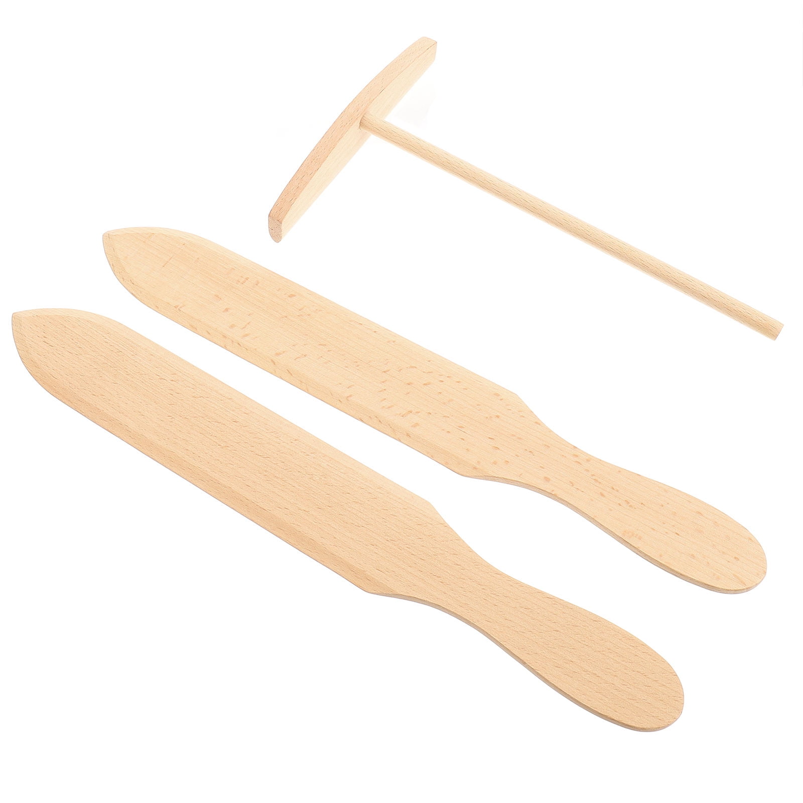 3pcs Pancake Cooking Utensils Wooden Crepe Spreader Spatula Tortilla ...