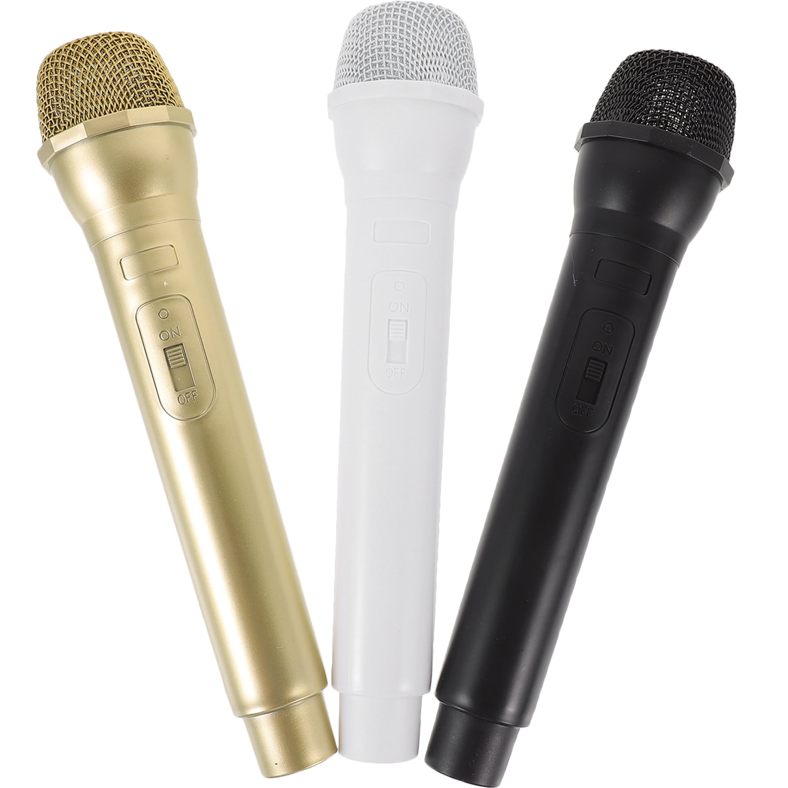 MLINS 3pcs Plastic Microphone Props Realistic Prop Microphones Simulate ...