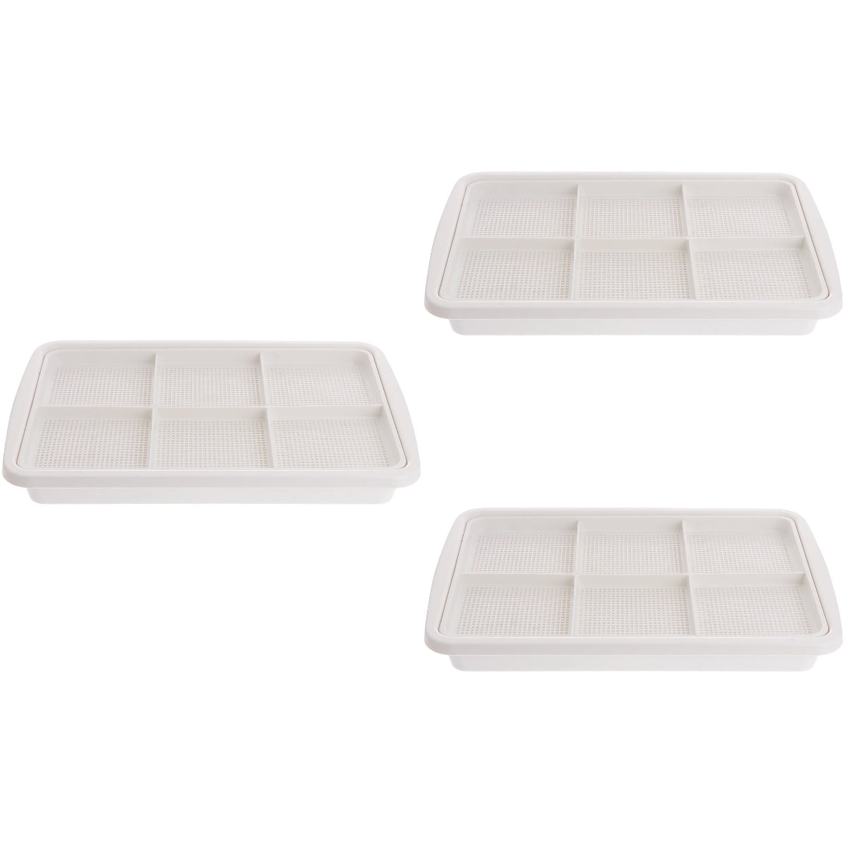 MLINS 3pcs Plastic Plate Balcony Vegetable Double-layer Nursery Pots ...