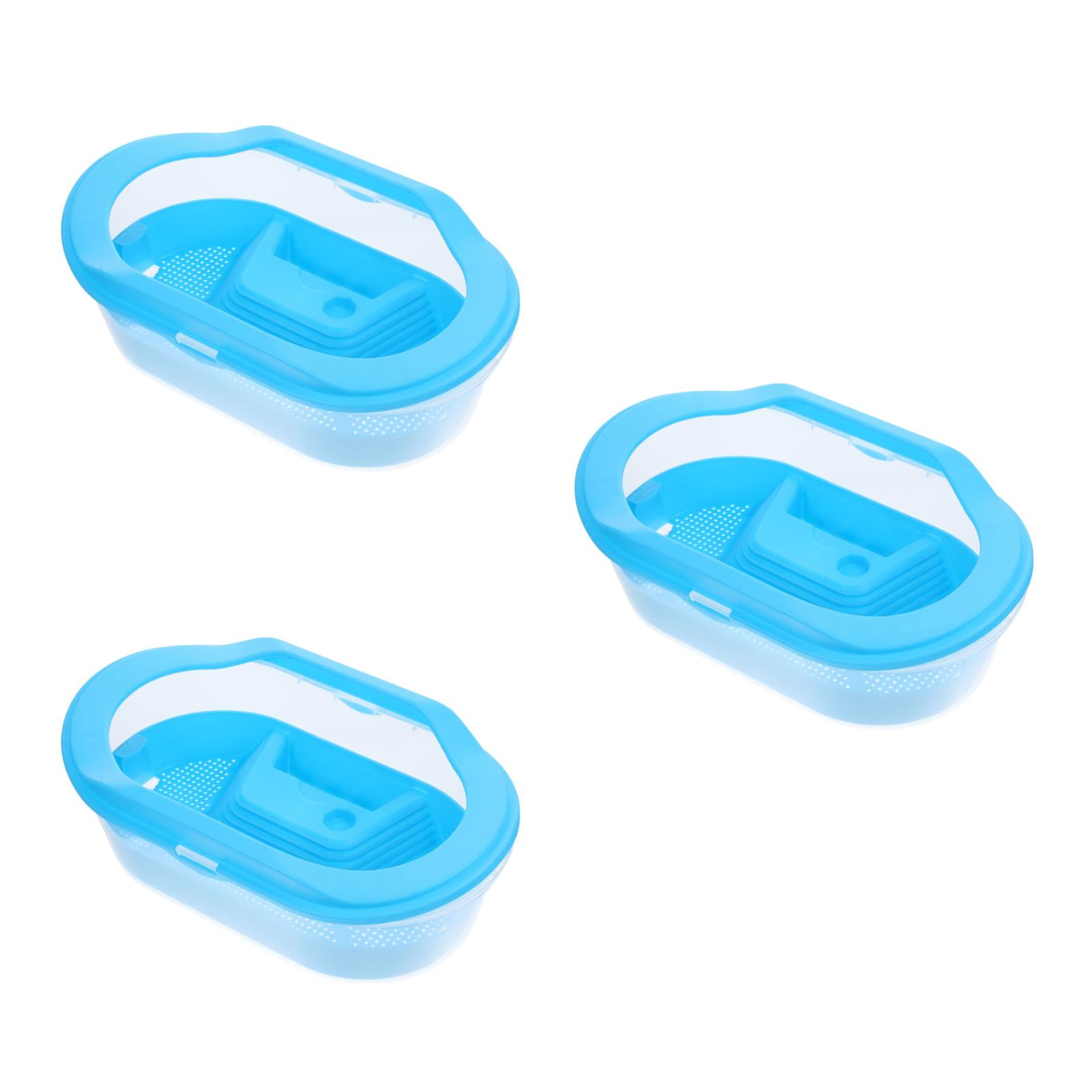 MLINS 3pcs Plastic Turtle Tank Container Triple Layer Turtle Live ...