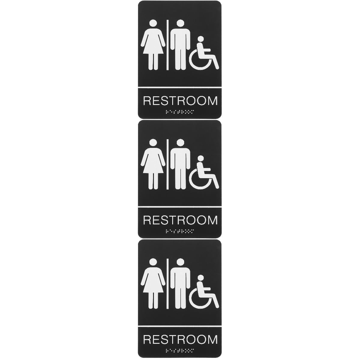 MLINS 3pcs Restroom Sign Acrylic Restroom Bathroom Sign Unisex Restroom ...