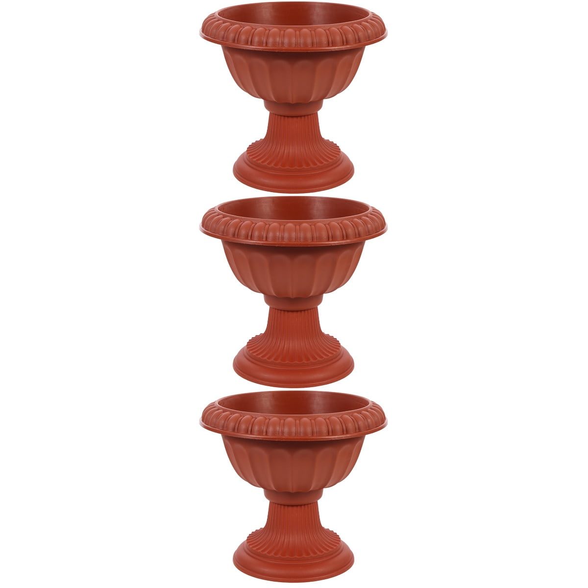 MLINS 3pcs Roman Flower Pot Plastic Urn Planter Vintage Urn Flower Pot ...