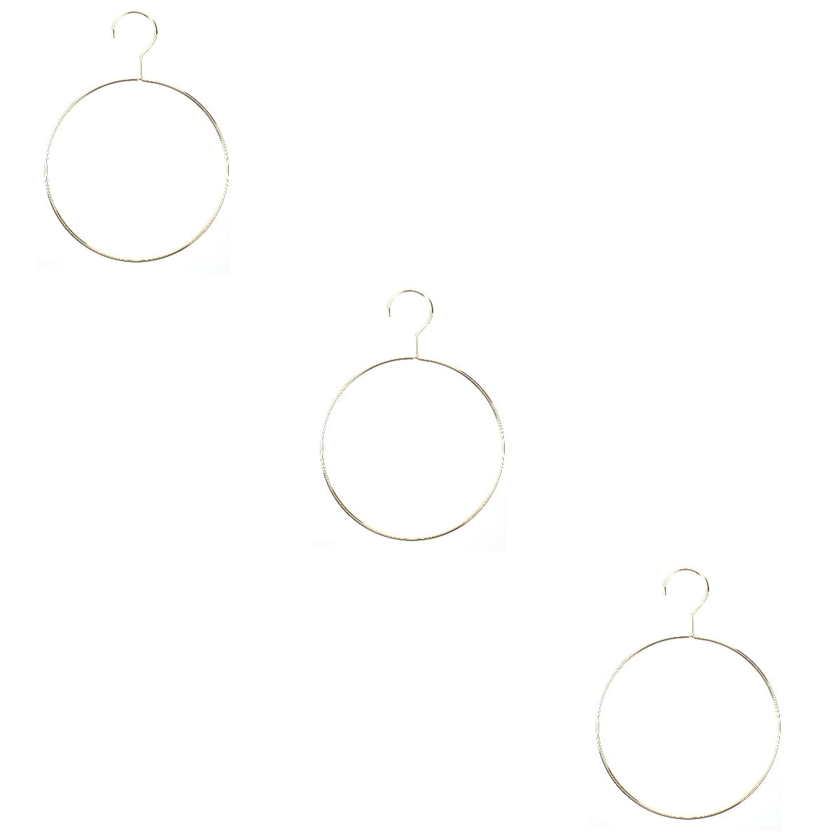 MLINS 3pcs Round Metal Hangers Bikini Hangers Simple Belt Ring Hanger ...