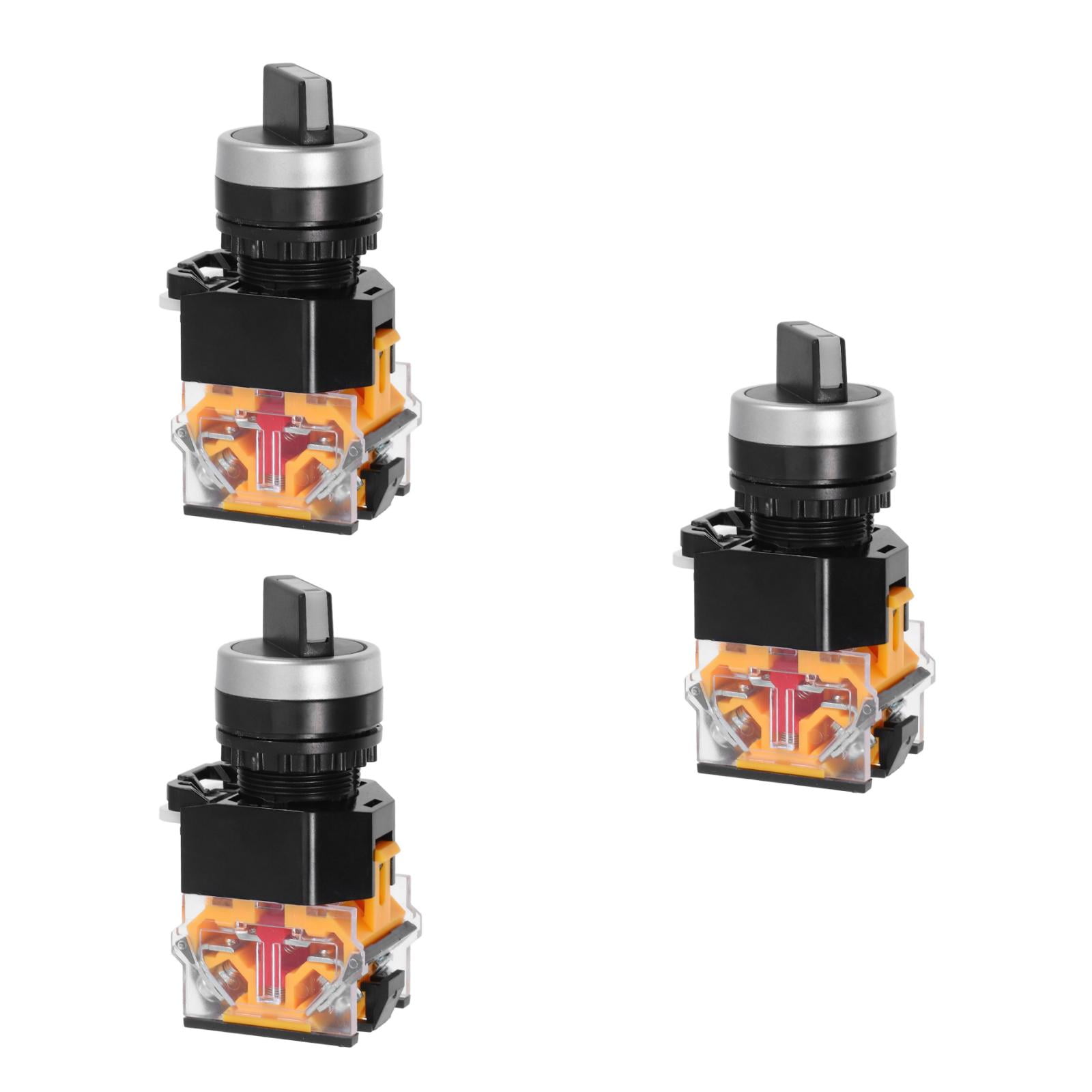 MLINS 3pcs Self Lock 2-Position Changeover Selector Switch Easy ...