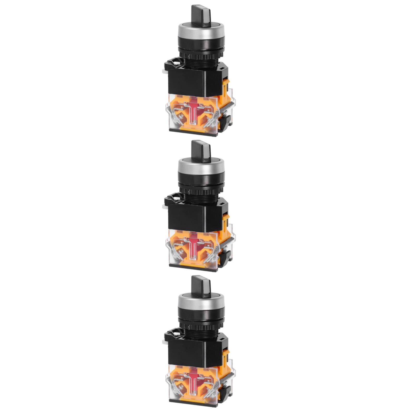 MLINS 3pcs Self Locking Rotary 2-Position Selector Switch with Knob ...