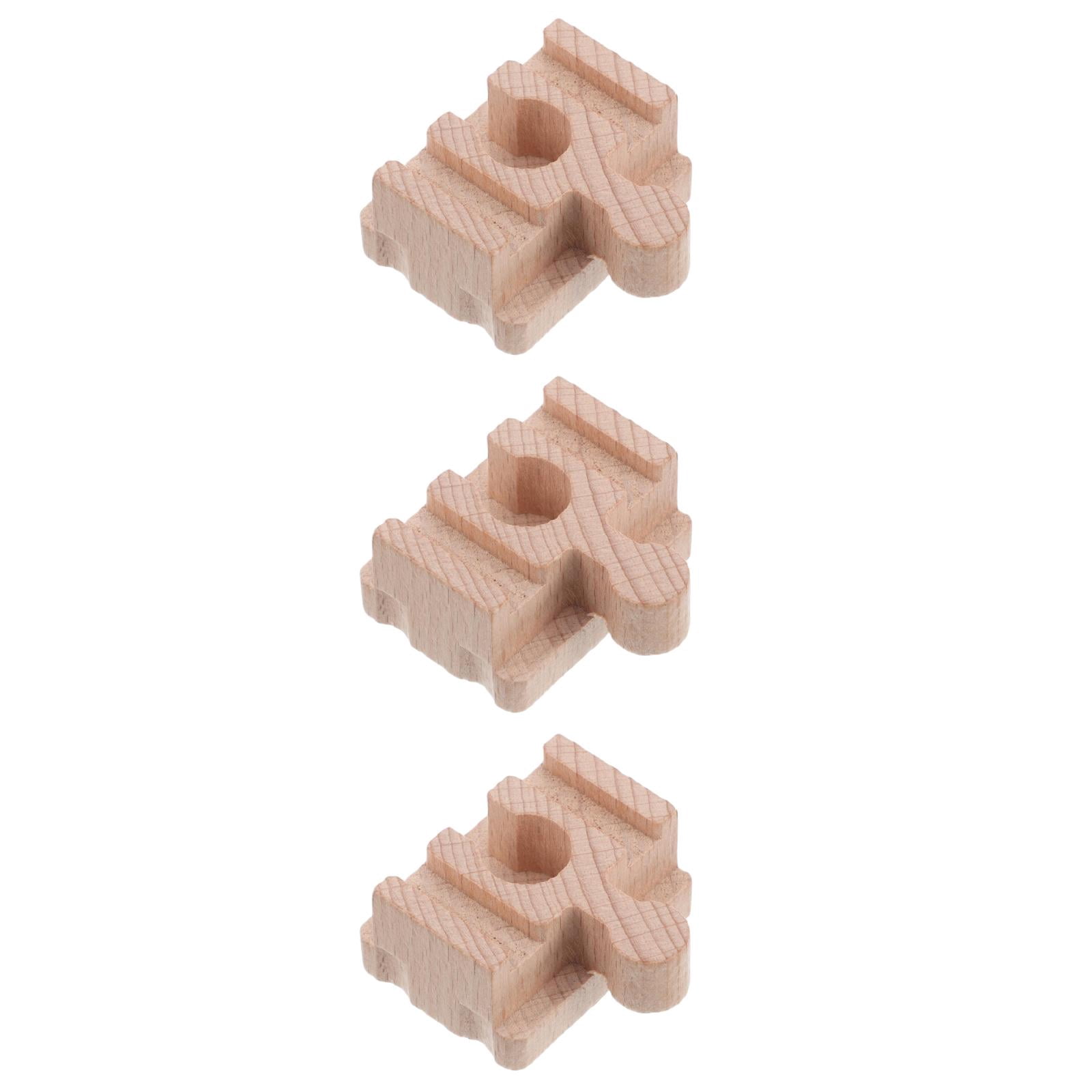 MLINS 3pcs Short Straight Wooden Train Track Accessories Wooden Train ...