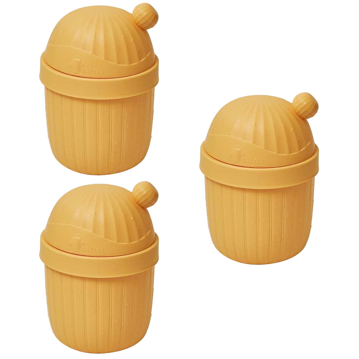 MLINS 3pcs Small Trash Can Cactus Shaped Waste Bin Table Garbage ...