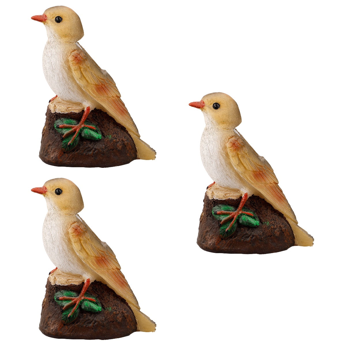 MLINS 3pcs Solar Powered Outdoor Bird Statue Solar Energy Bird Statue ...