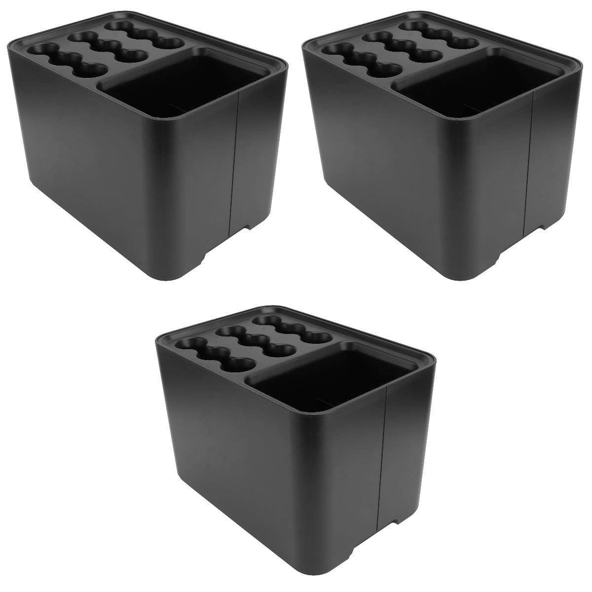 MLINS 3pcs Stand Black Rack Cane Holder Space Saving Storage Organizer ...