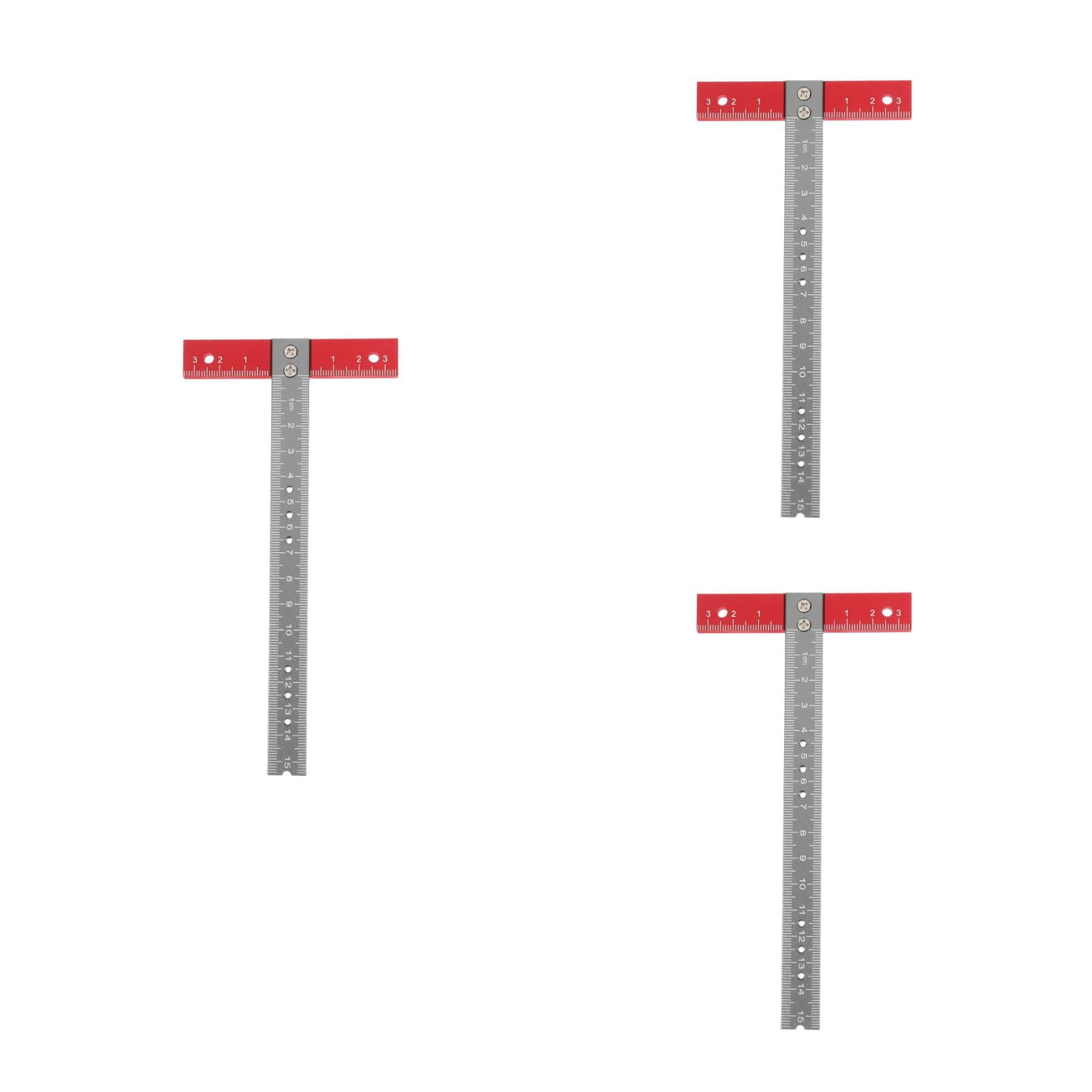 MLINS 3pcs T Square Ruler Measuring Ruler Aluminum Alloy Ruler ...