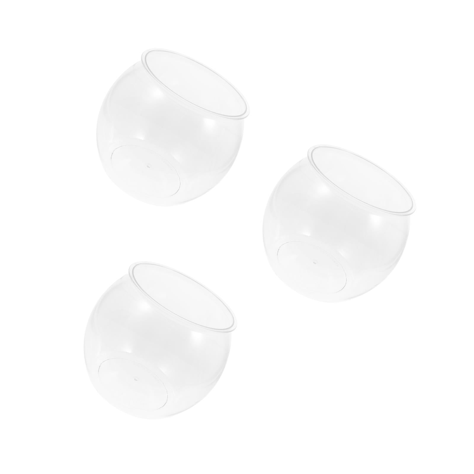 MLINS 3pcs Transparent Fish Bowl Desktop Small Fish Bowl Plastic Fish ...