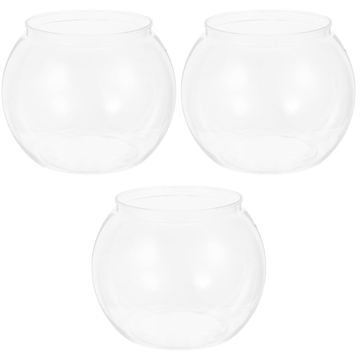 MLINS 3pcs Transparent Small Fish Tank Plastic Fish Tank Desktop Tank ...
