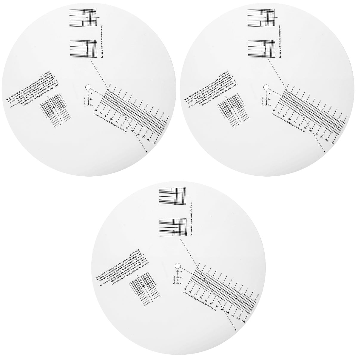 MLINS 3pcs Turntable Alignment Protractor Mat Distance Gauge Adjustment ...
