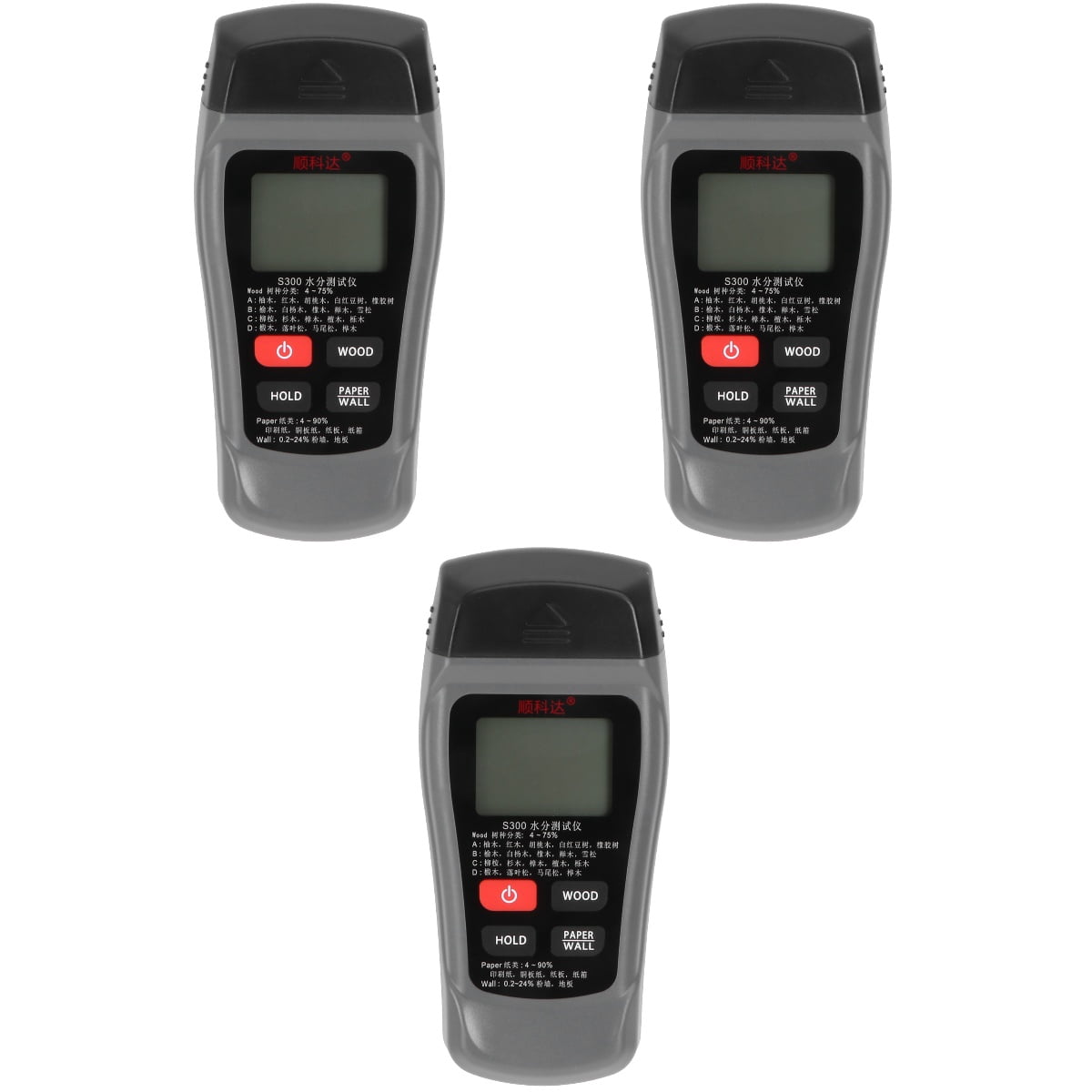 MLINS 3pcs Useful Pin Type Digital Moisture Meter Timber Tester without ...