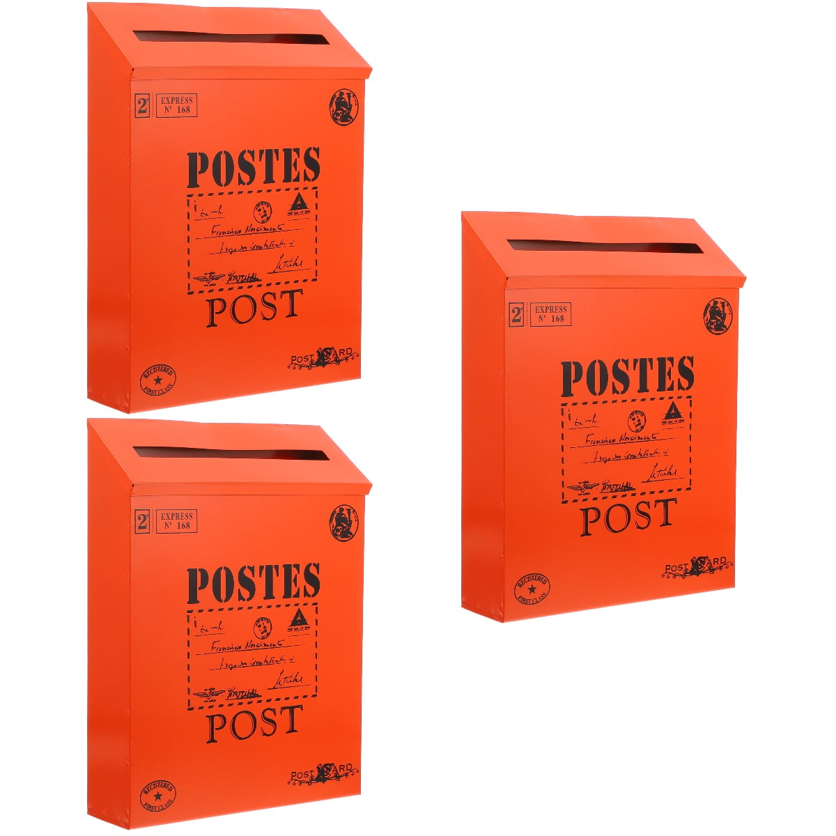 MLINS 3pcs Vintage Letter Mail Post Box Mailbox Letter Box Retro Post ...