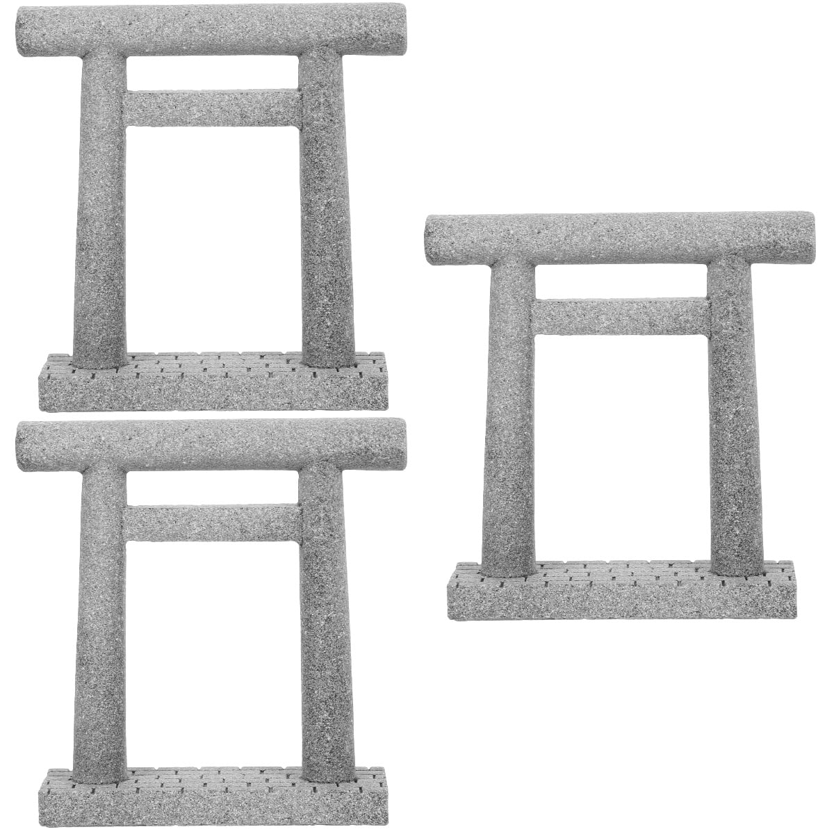 MLINS 3pcs Vivid Mini Torii Gate Statue Decoration Japanese Stone Torii ...