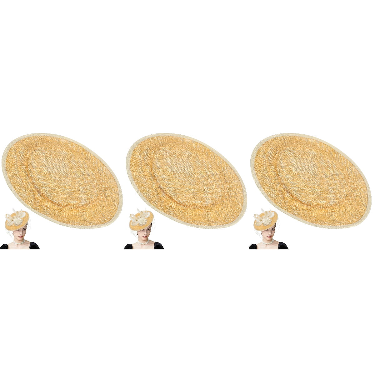 MERRYHAPY Hat Bottom Sinamay Women Art Crafts 3Set - Walmart.com