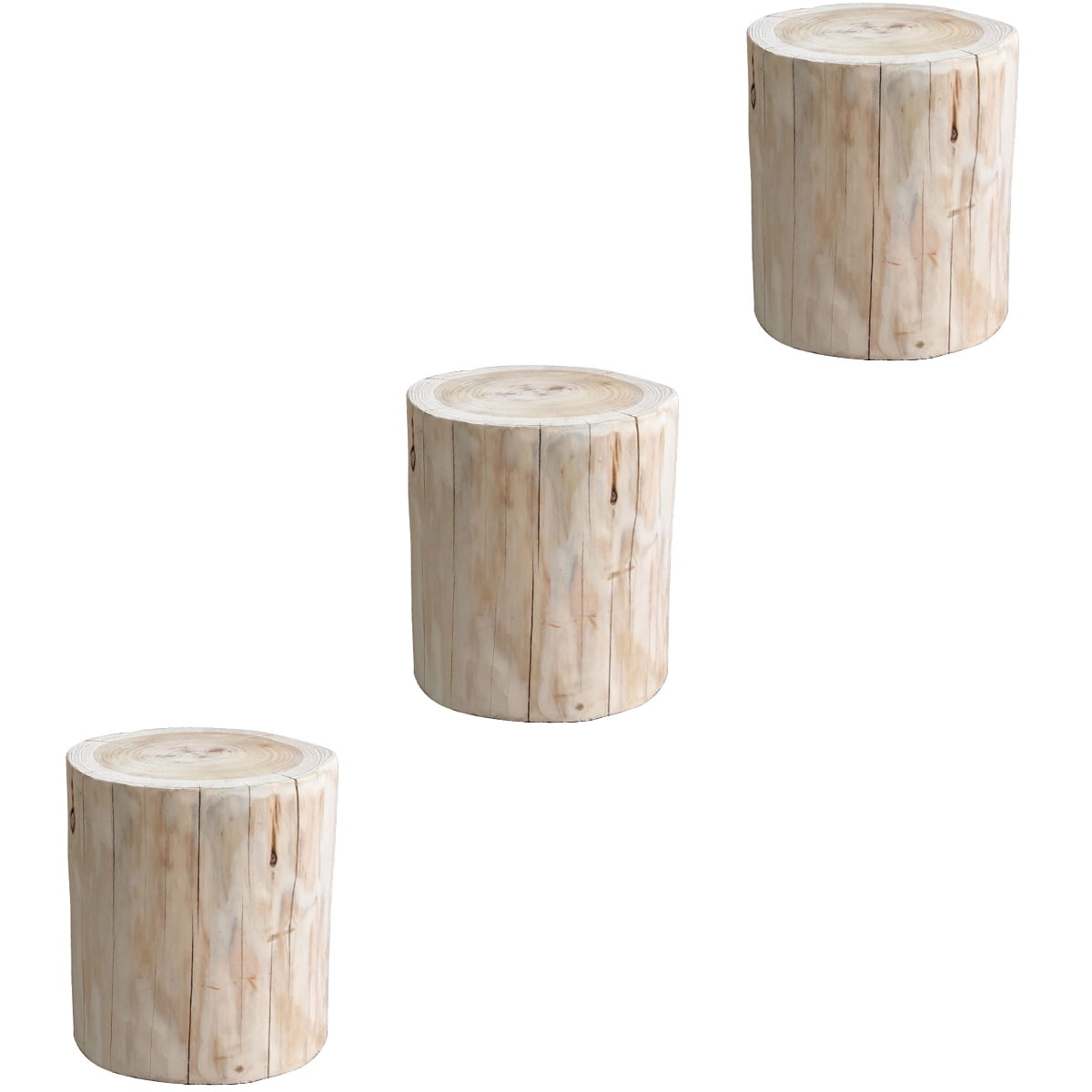 MLINS 3pcs Wood Stool Small Wooden Stool Shoe Changing Stool Bedside ...