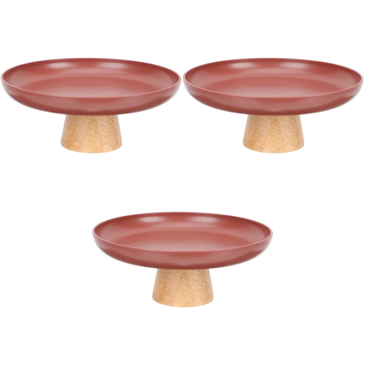 MLINS 3pcs Wooden Cake Tray Pastry Serving Tray Bakery Shop Foretaste ...