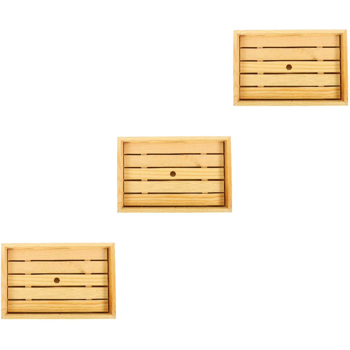 MLINS 3pcs Wooden Sushi Tray Japanese Style Sushi Case Sushi Display ...