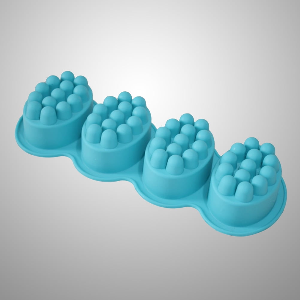 MLINS 4 Cavity Bar Soap Mold Celebration Party Flexible - Walmart.com