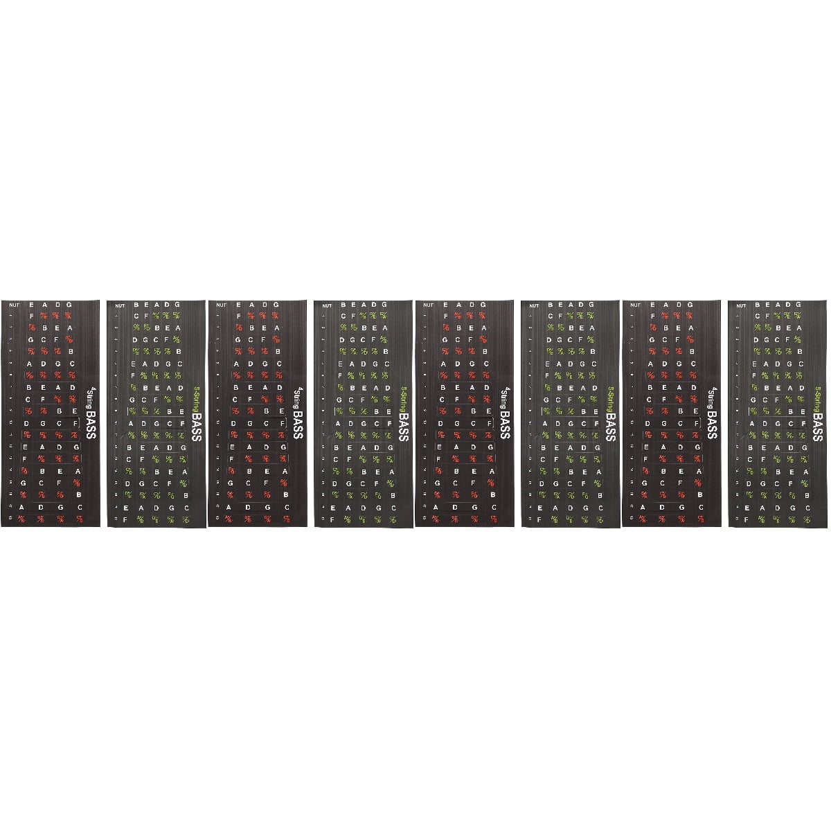 MLINS 4 Count Bass Fretboard Decals Guitar Stickers Electric Scales ...