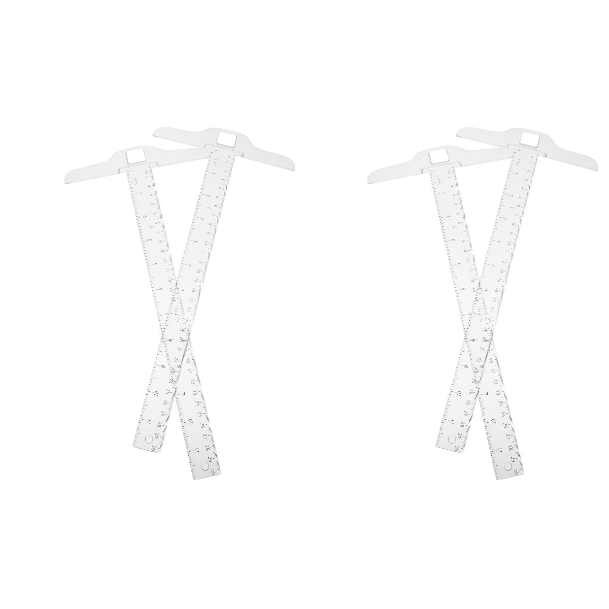 MLINS 4 PCS 30cm T Shape Ruler T-Square Double Side Centimeter Scale ...