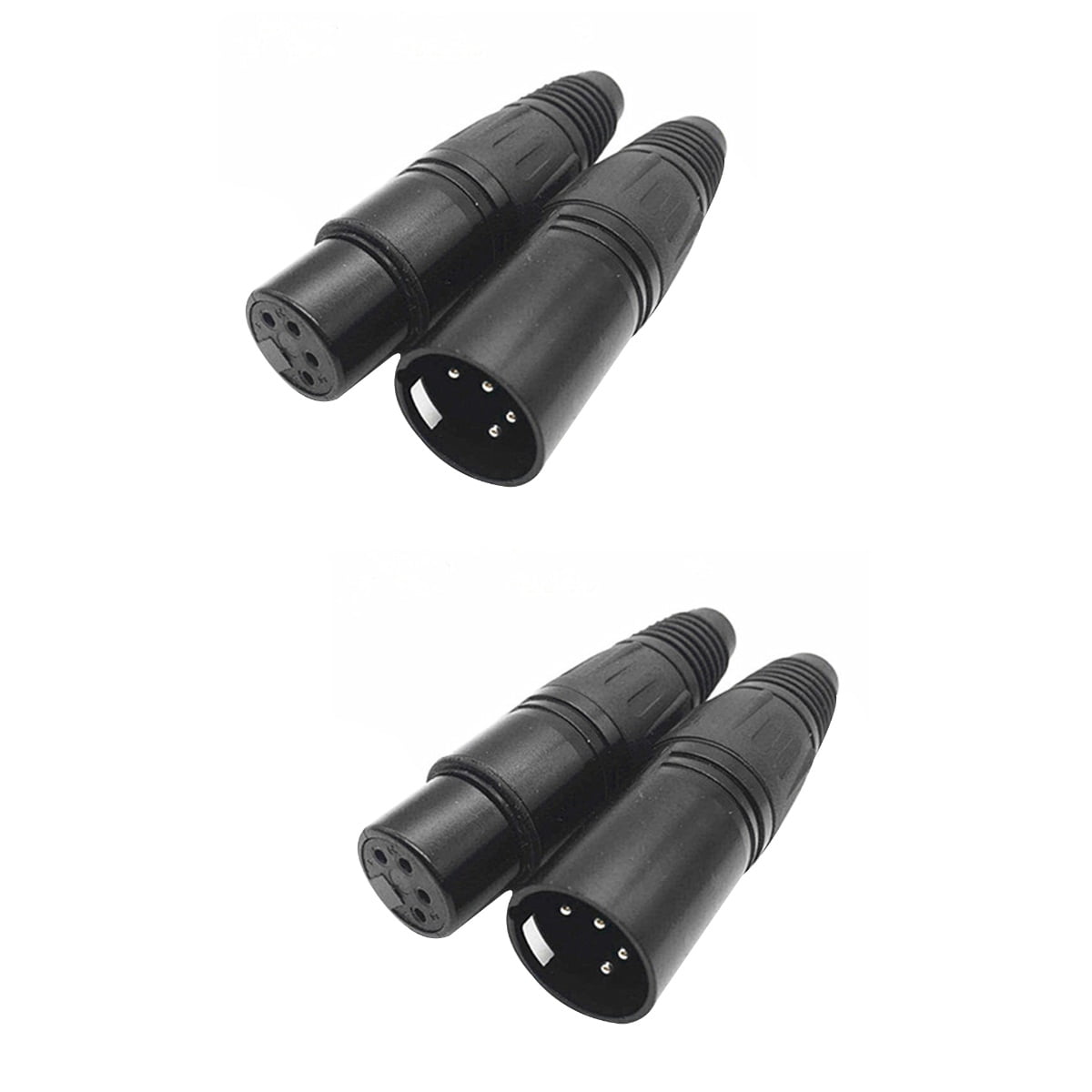 MLINS 4 PCS XLR Connector 4 XLR Audio Socket Cable Plug Microphone ...