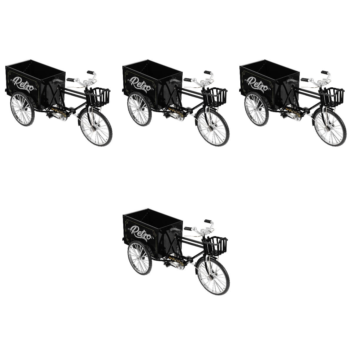 MLINS 4 Pack Vintage Tricycle Decor Crafting Model Gauge Accessories ...