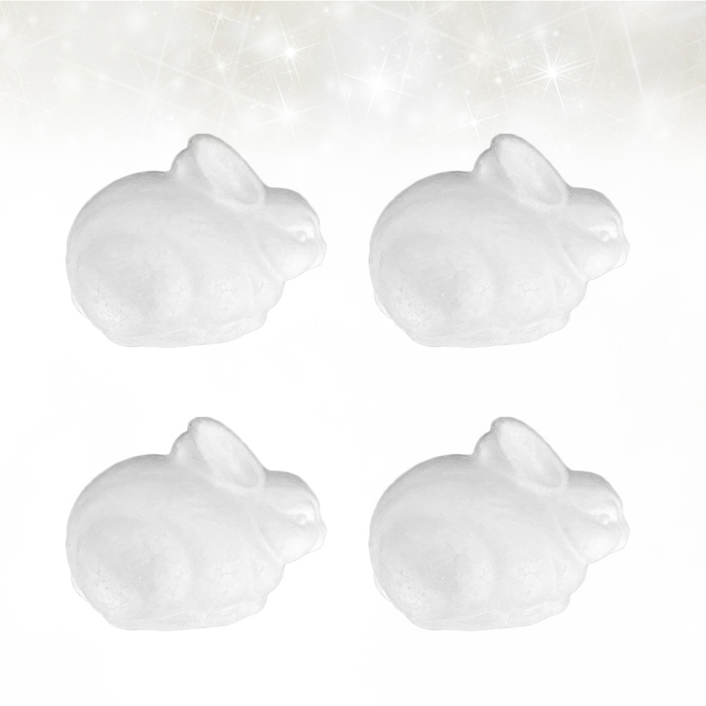 MLINS 4 Pcs Ainmal Rabbit Model Kids Foam Bunny Polystyrene Child White ...