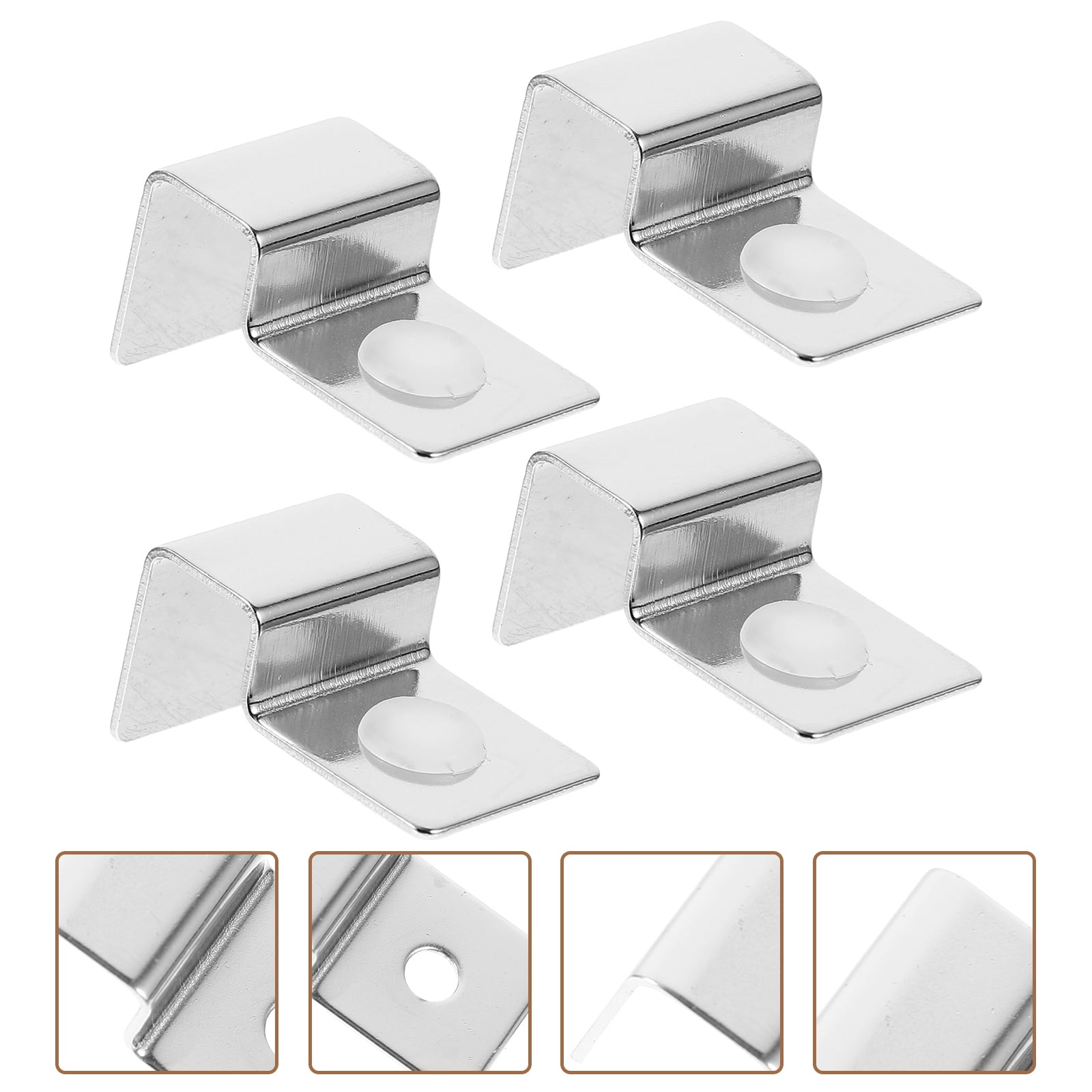MLINS 4 Pcs Aquarium Kit Stainless Steel Support Bracket Fish Tank Clip ...