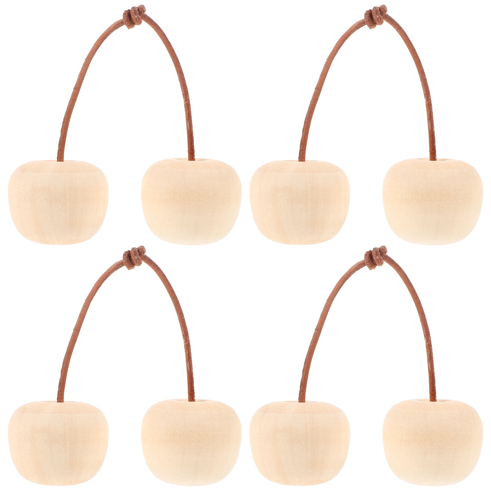 DIY Wooden Cherry Crafts for Decoration 4 Pcs Unfinished Wood Blanks ...