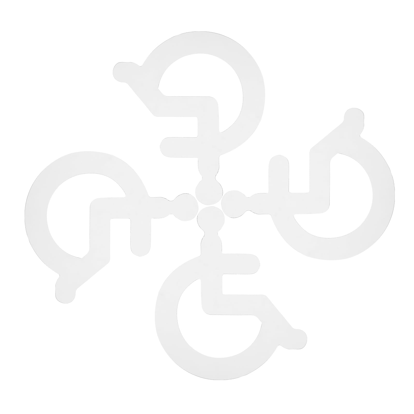 DINHEAROM Restroom Label Acrylic Silver Unisex 4Pcs 11.8X3.5X0.4In ...