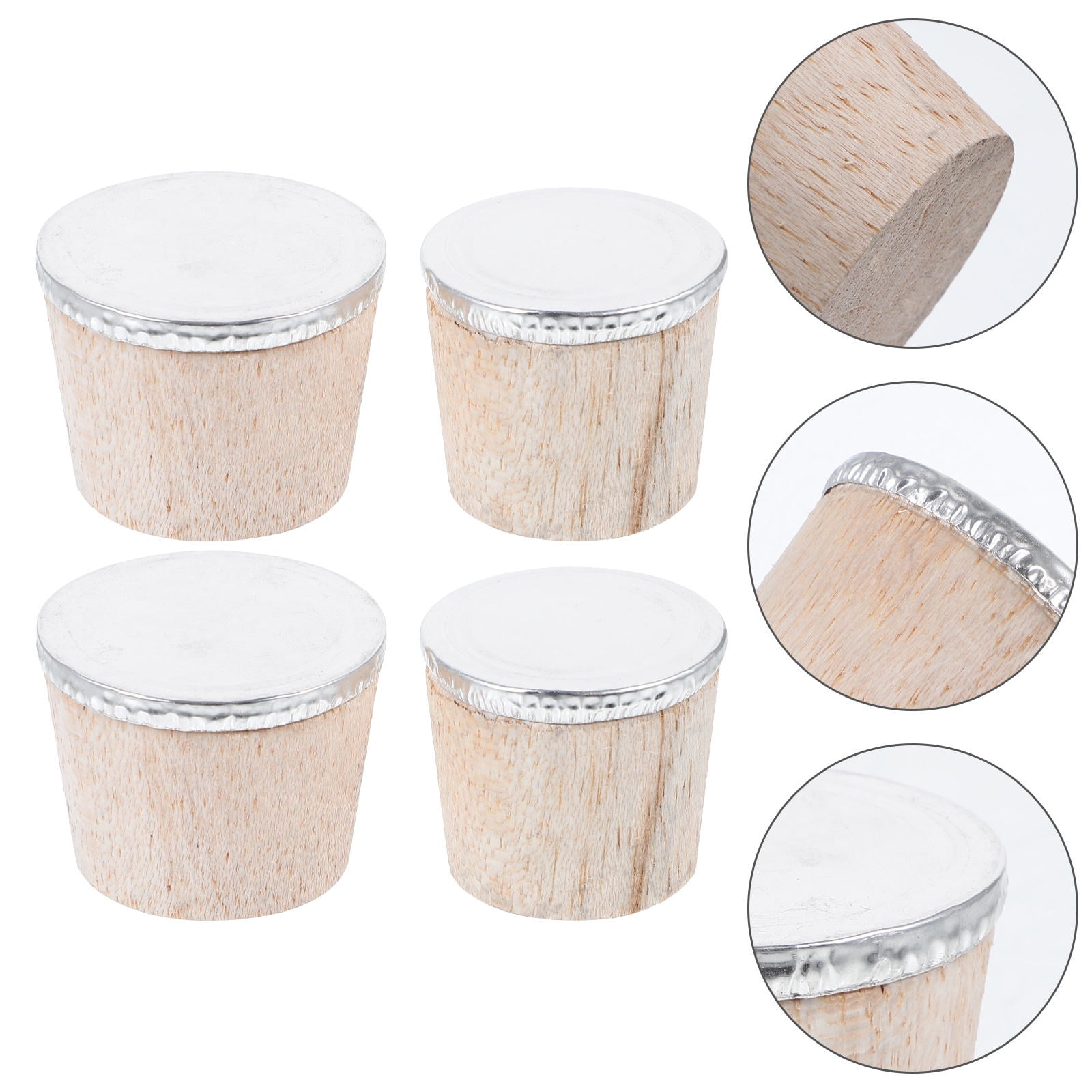 PTOOTP Multi-Color Wooden Kettle Stoppers, Set of 4, , Wear-Resistant ...