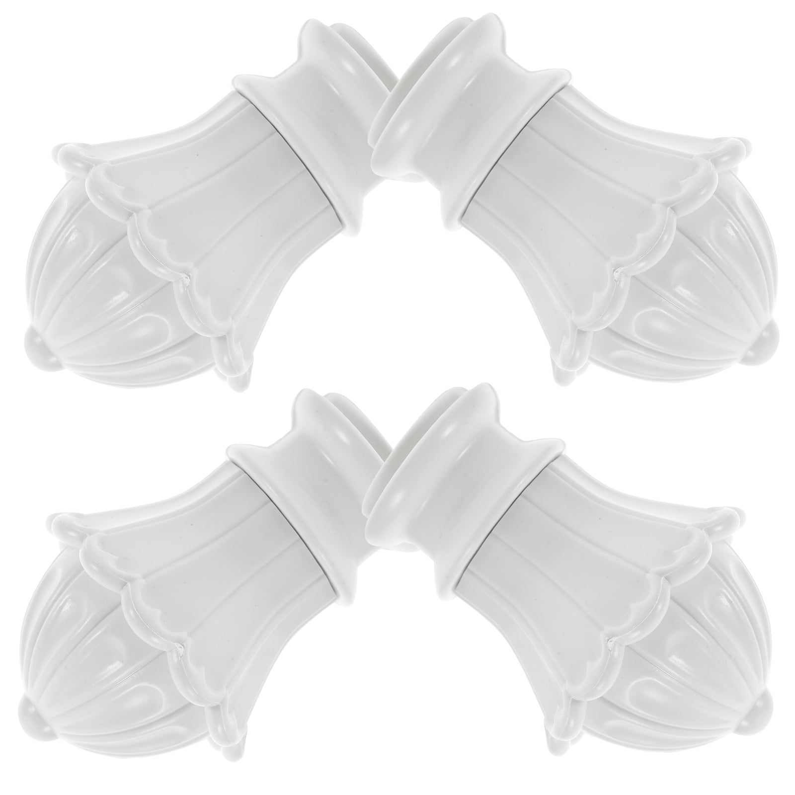 LIFKOME Plastic Rod Ends for Home Decoration 4Pcs 3.5x2.3x2.3in ...