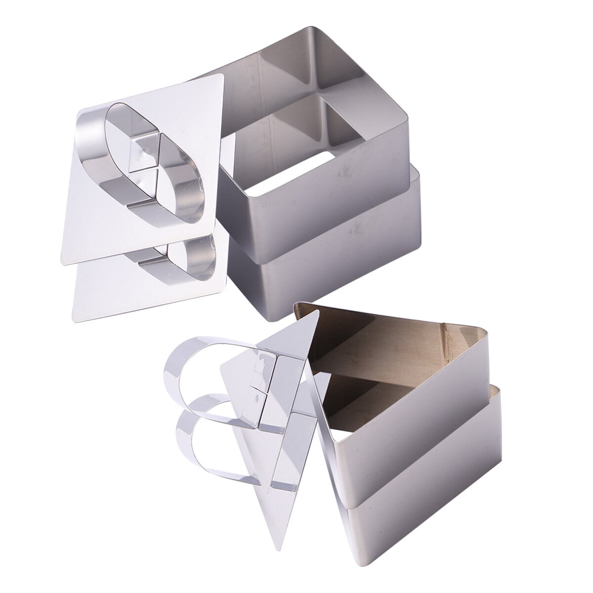 MLINS 4 Pcs DIY Metal Baking Molds Cake Tin Rice Roll Fondant - Walmart.com