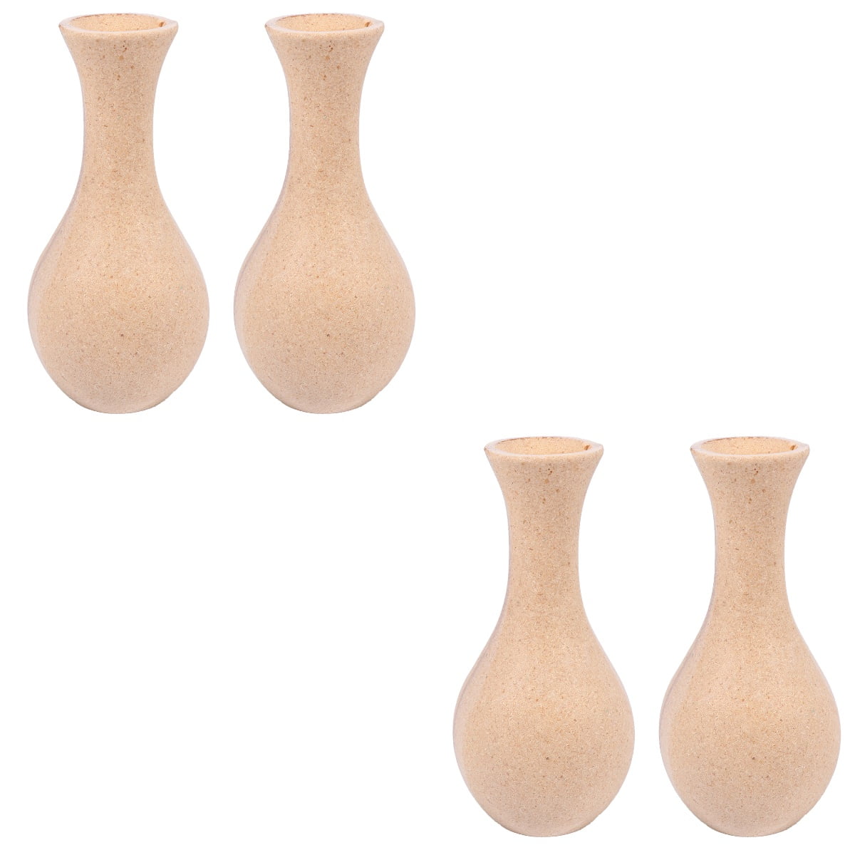 MLINS 4 Pcs DIY White Embryo Vase DIY Colored Drawing Flower Vase Wood ...