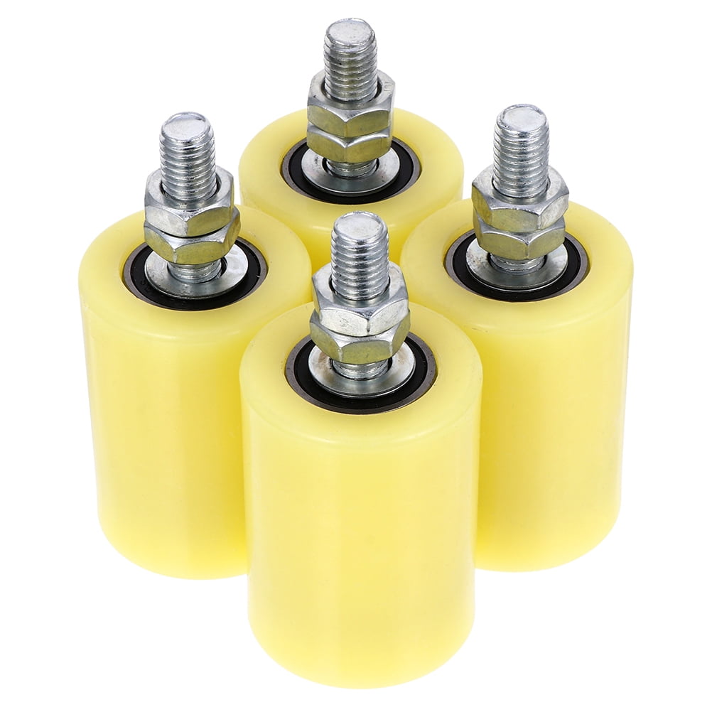 MLINS 4 Pcs Door Wheel Sliding Track for Gate Guide Wheels Yellow ...