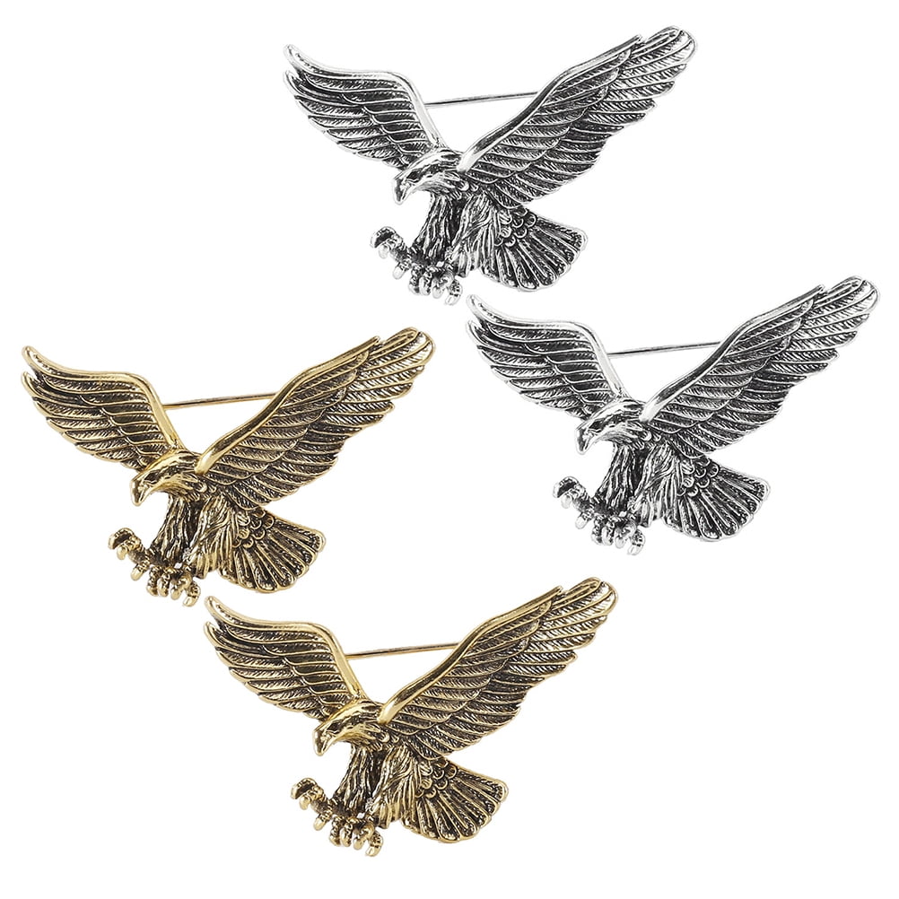 MLINS 4 Pcs Eagle Brooch for Men Safety Pin Cute Backpack Pins Man ...