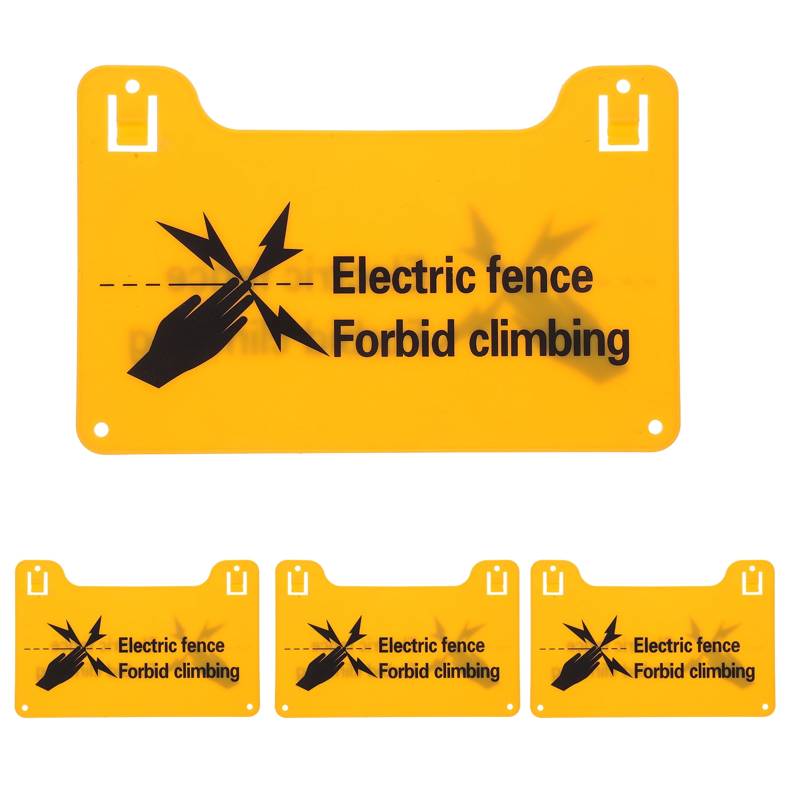 MLINS 4 Pcs Electronic Fence Warning Sign High-voltage Hose Windproof ...