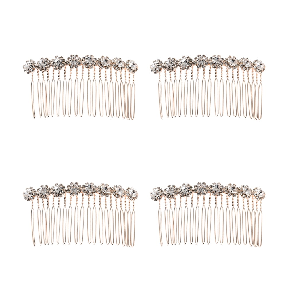 MLINS 4 Pcs Fancy Hair Combs Slides Jewelry for Wedding Gorgeous ...