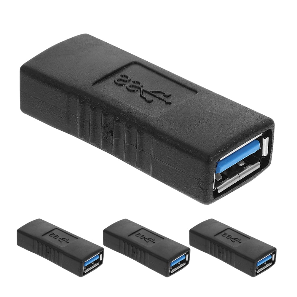 FELTECHELECTR USB Coupling Black Zinc Alloy For Travel Use 4Pcs 1.73X0 ...