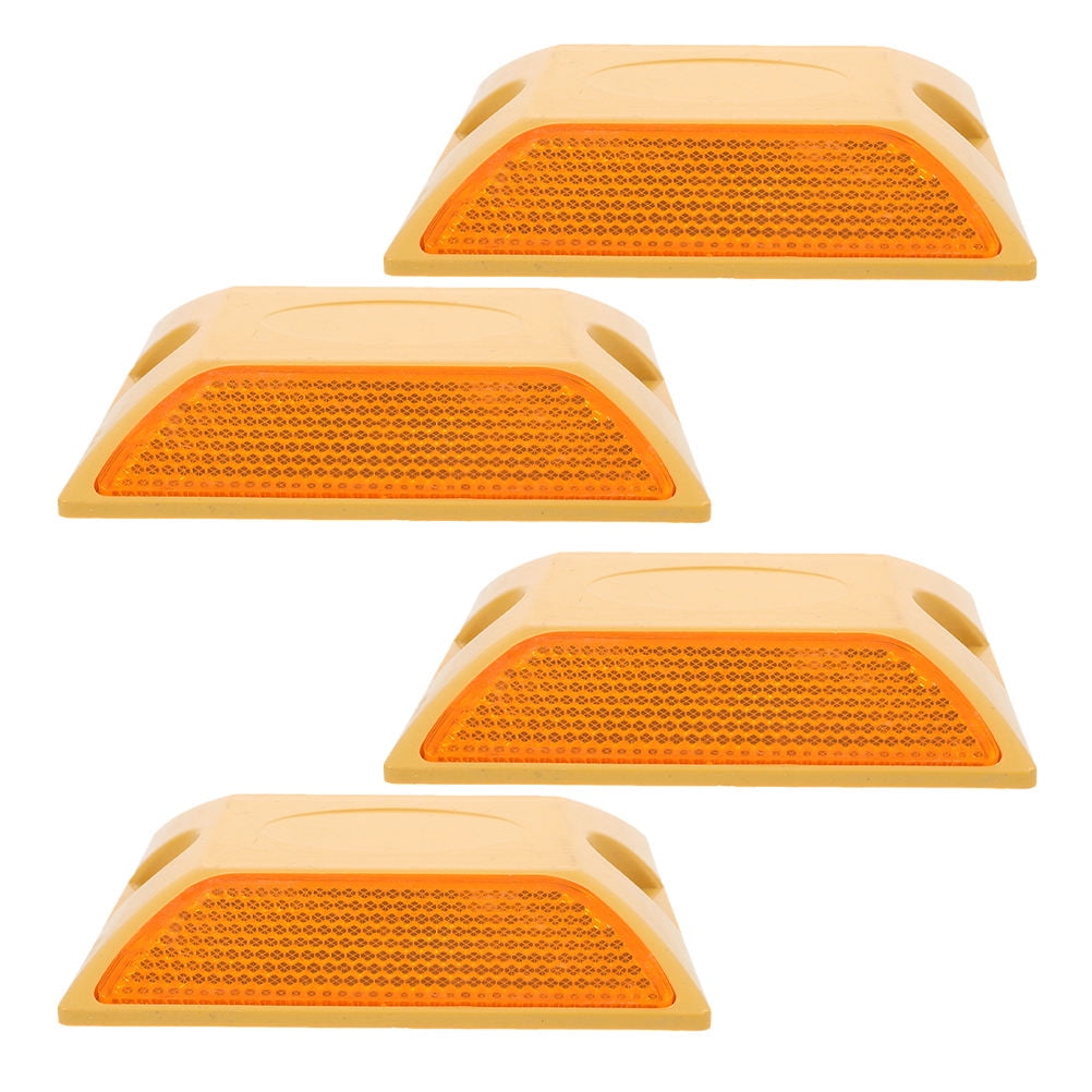 MLINS 4 Pcs Highway Reflective Markers Heavy Duty Driveway Reflectors ...