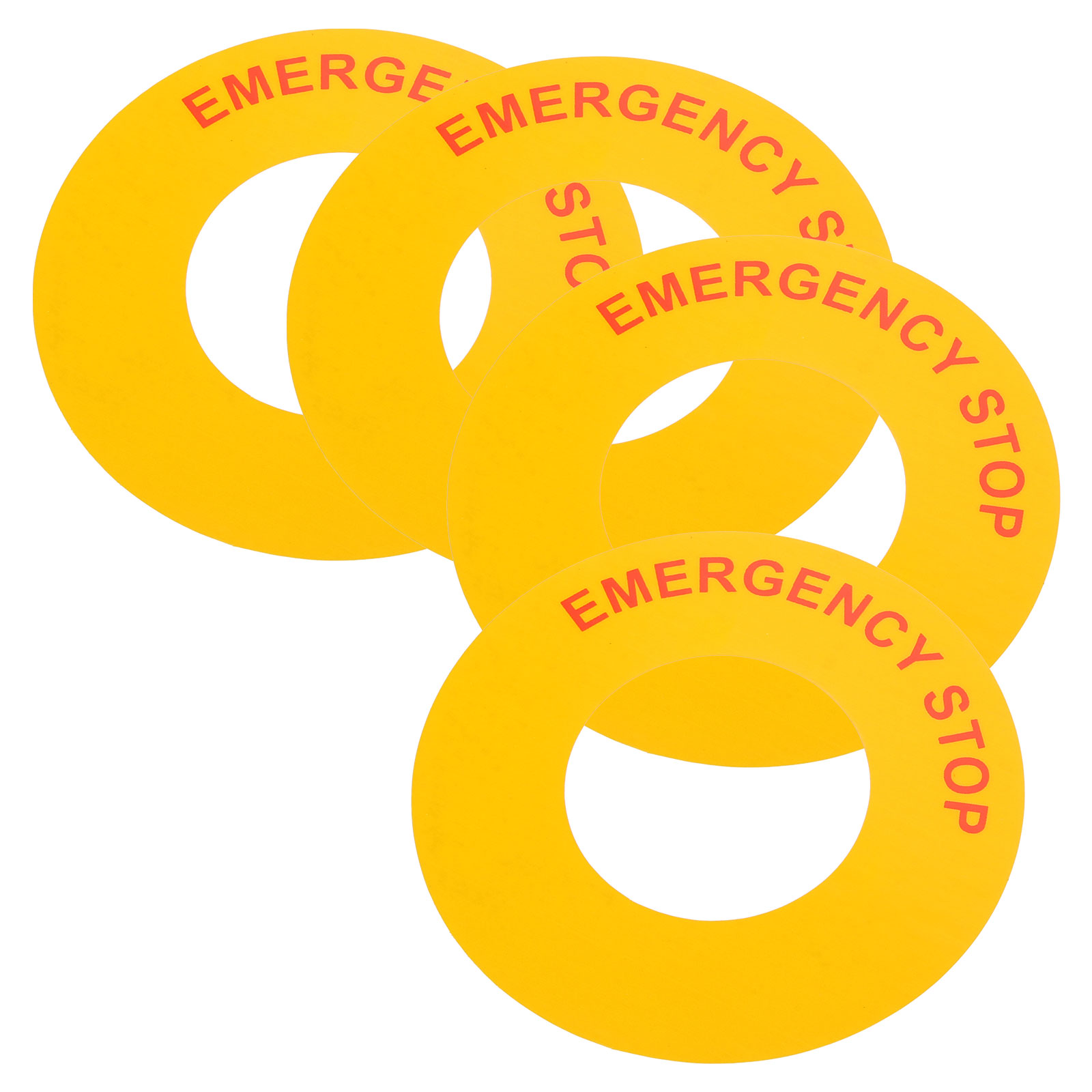 MLINS 4 Pcs Industrial Equipment Label Emergency Stop Sign Light Switch ...